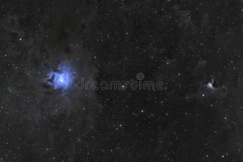 The Large Open Cluster of Ngc, and the Red Dwarf Star Stock Photo ...