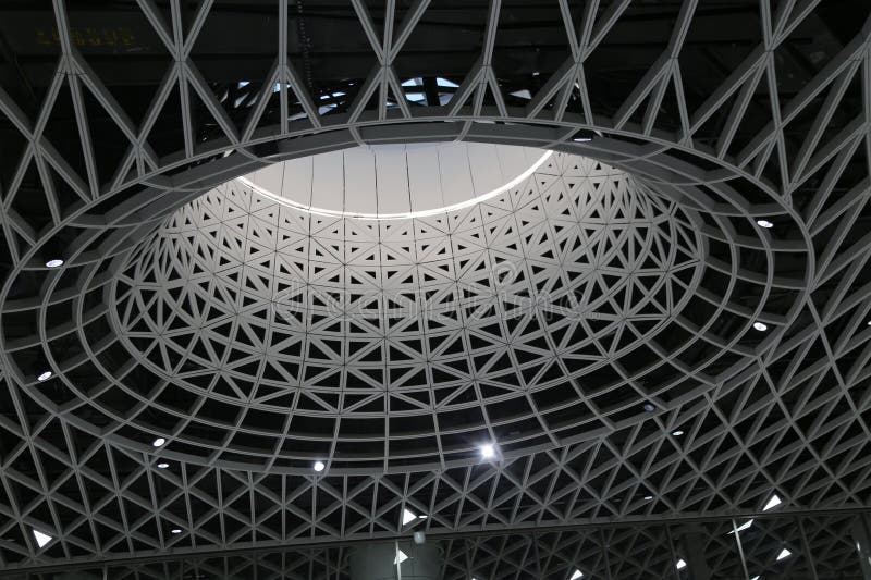 A Large, Open Dome with a Light Shining on it Stock Image - Image of ...