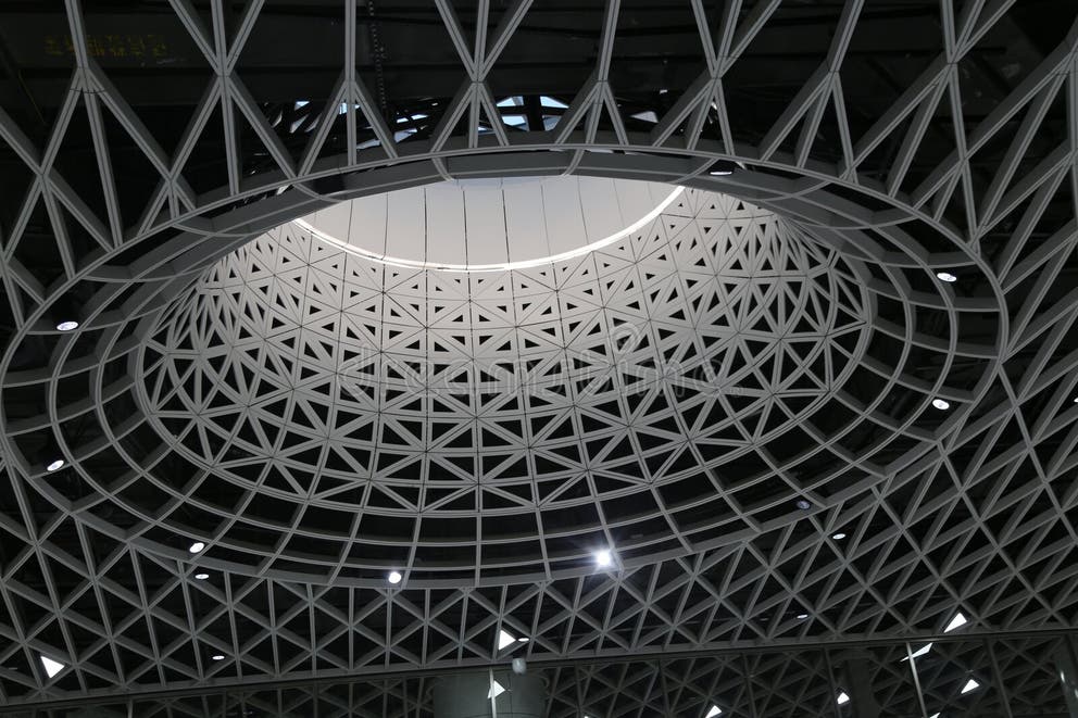 A Large, Open Dome with a Light Shining on it Stock Image - Image of ...