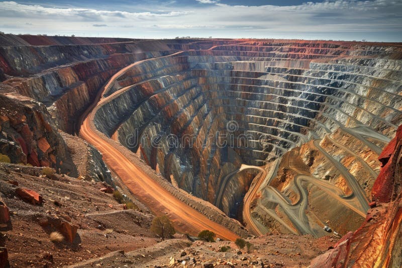 A Large Open Pit Filled with Lots of Dirt, Suitable for Construction or ...