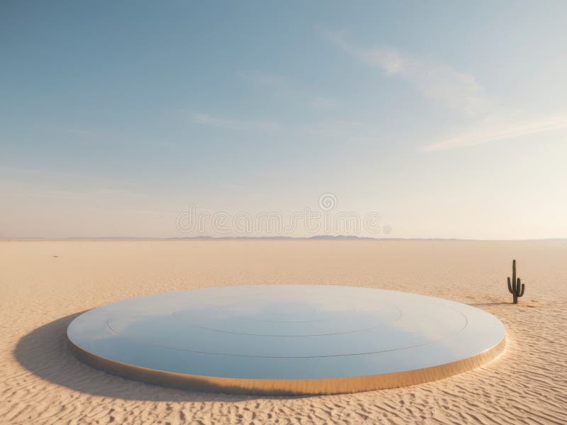 A Large Open Space in the Desert with a Small Circular Structure in the ...