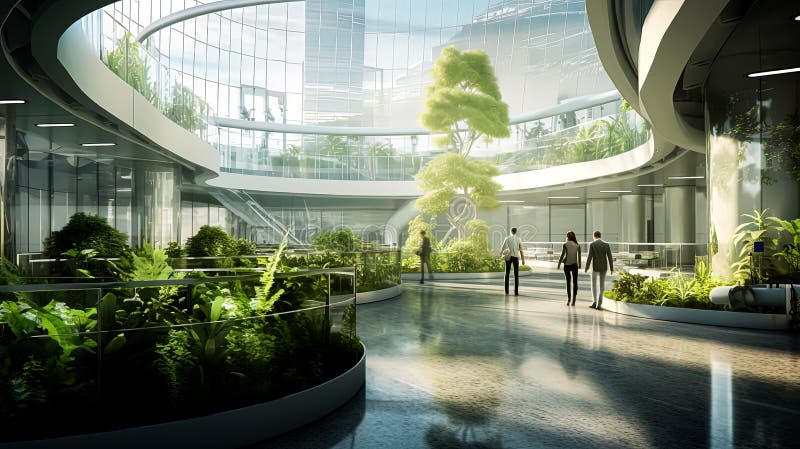 A Large, Open Space with a Lot of Greenery and Plants. Stock Image ...