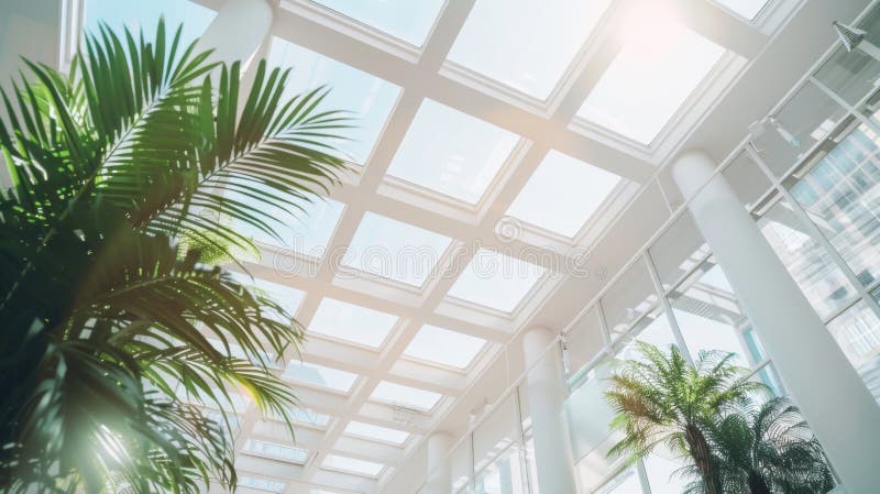 A Large Open Space with a Lot of Sunlight and a Few Plants Stock Photo ...