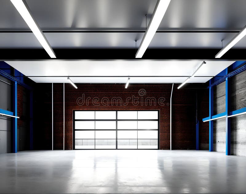 A Large, Open Warehouse with High Ceilings and Concrete Floors. Stock ...