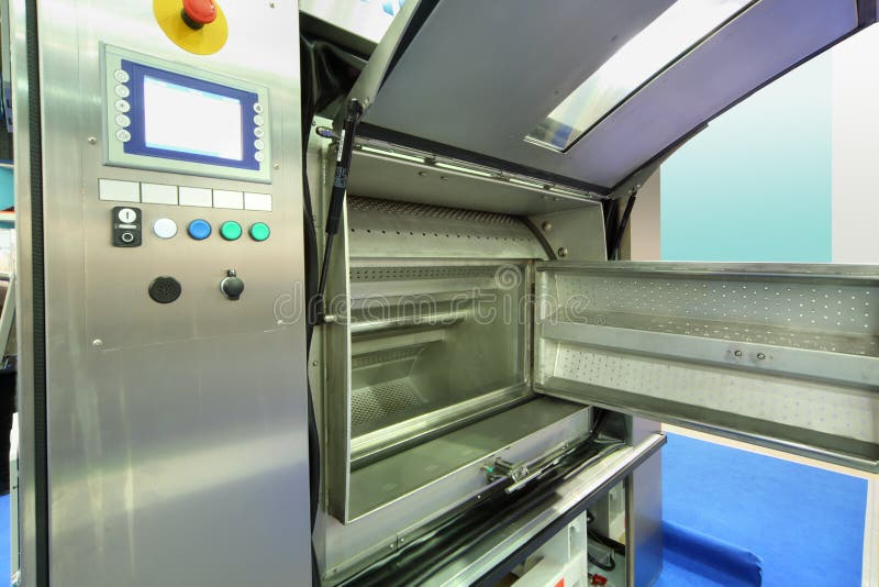 Large Opened Industrial Drying Machine for Laundry Stock Image - Image ...