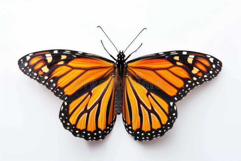 A Large Orange Butterfly Sits on a White Surface, Ready for Capture ...