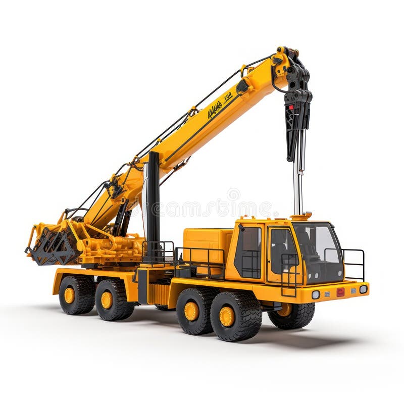 A Metal Crane with Hook on a White Background, a Powerful Engineering ...