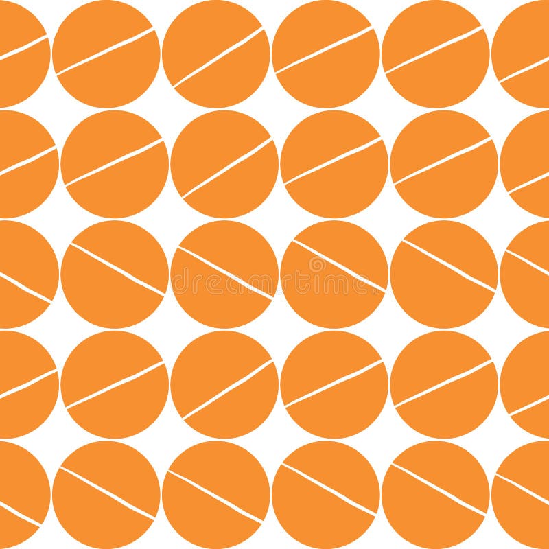 Large Orange Dot with Line through Middle Pattern on a White Background ...