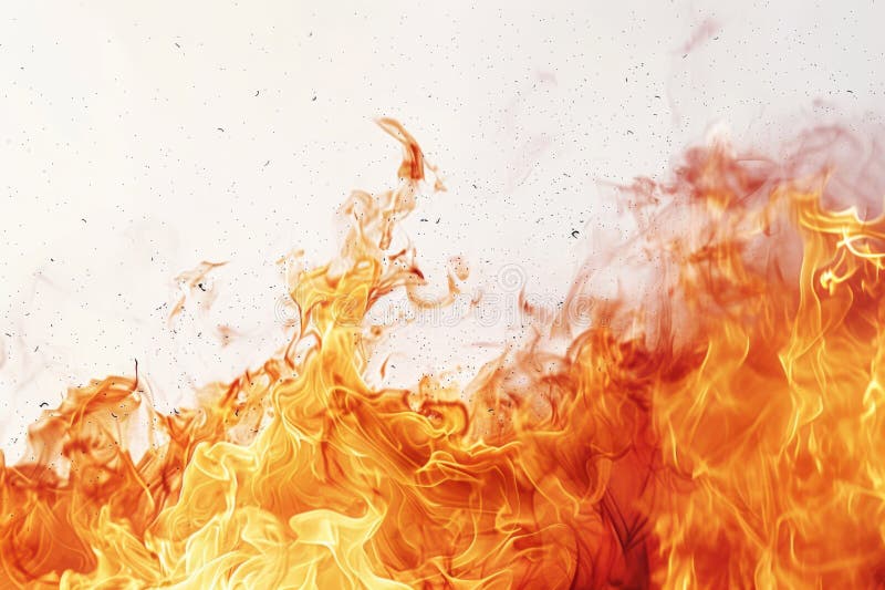 A Large Orange Flame with Smoke and Ash Stock Illustration ...