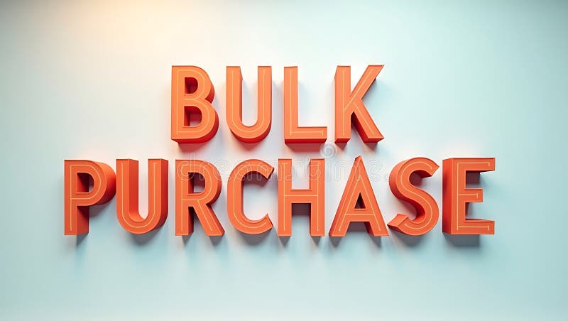 Bulk Purchase Sign Displayed on a Pastel Wall in a Commercial Setting ...