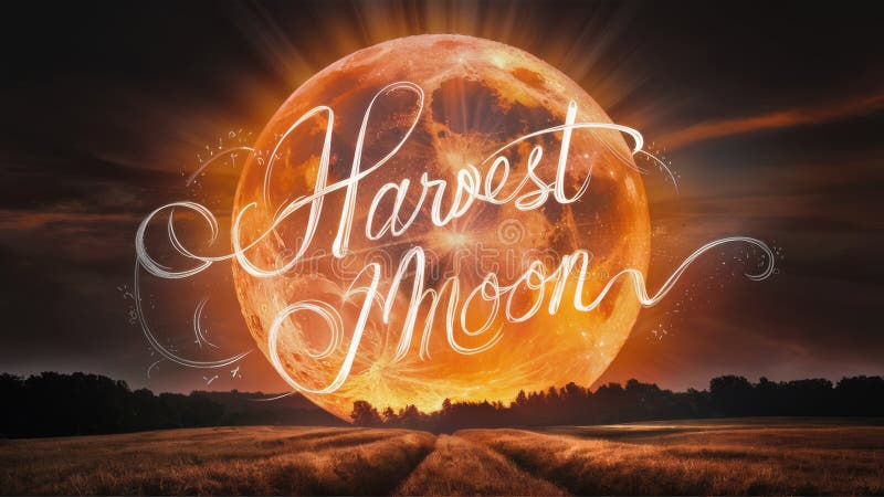 A Large Orange Moon with the Words Honest Moon Written on it, AI Stock ...