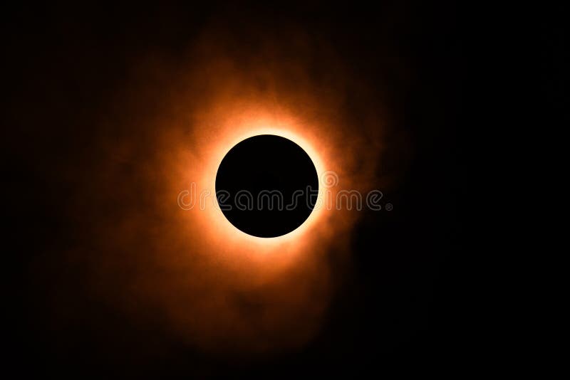 Solar Eclipse in a Studio Using a Bright Light and a Round Cap with a ...