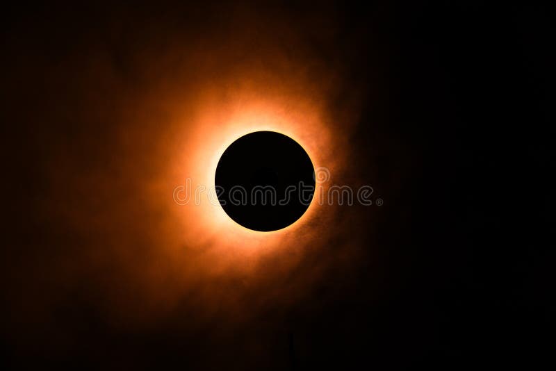 Solar Eclipse in a Studio Using a Bright Light and a Round Cap with a ...