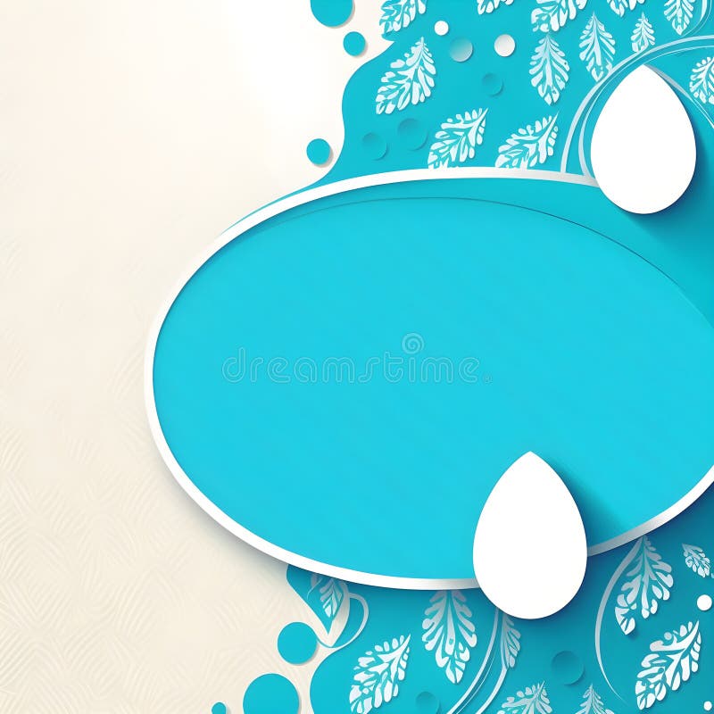 Large Oval Light Blue Egg Shape with Easter White Eggs Water Drop Shape ...