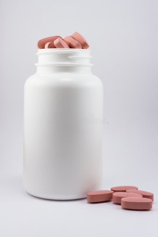 Large Oval-shaped Tablets in a White Pot Slide Stock Photo - Image of ...