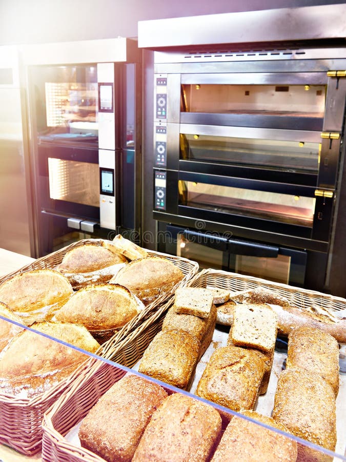 Oven for Baking Bread in Bakery Stock Photo - Image of technology ...