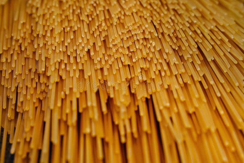 Large Packaging of Italian Yellow Spaghetti Stock Photo - Image of ...