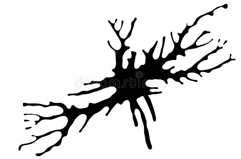 Splash of black paint stock illustration. Illustration of splashing ...