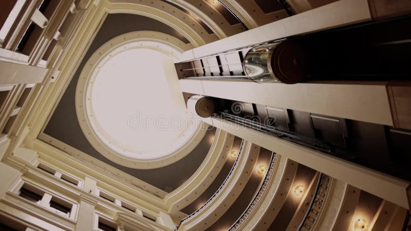 Large Panoramic Elevator in the Hotel Lobby Stock Footage - Video of ...