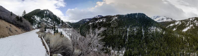 Large Panoramic View on Alpine Loop Scenic Drive at American Fork ...
