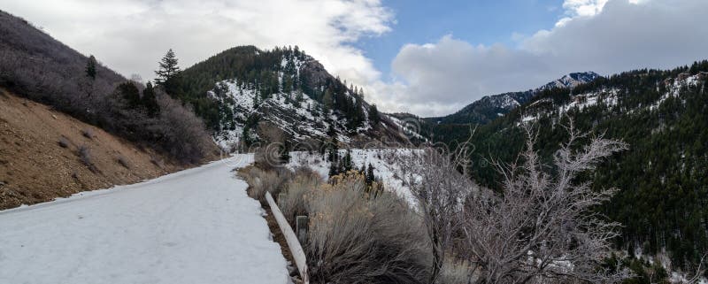 Large Panoramic View on Alpine Loop Scenic Drive at American Fork ...