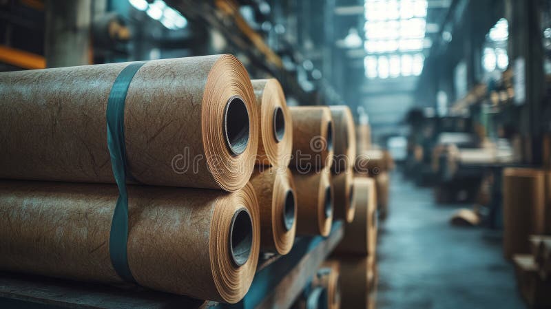 Large Paper Rolls Industrial Warehouse Setting Stock Photos - Free ...