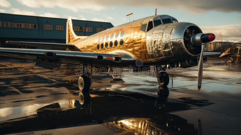 A Large Passenger Airplane on an Airport Runway Stock Illustration ... A Large Passenger Airplane on an Airport Runway Stock Illustration ...