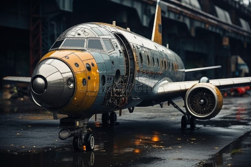A Large Passenger Airplane on an Airport Runway Stock Illustration ... A Large Passenger Airplane on an Airport Runway Stock Illustration ...