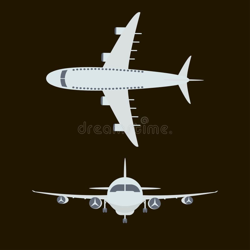 Large passenger airplane stock vector. Illustration of commercial ...
