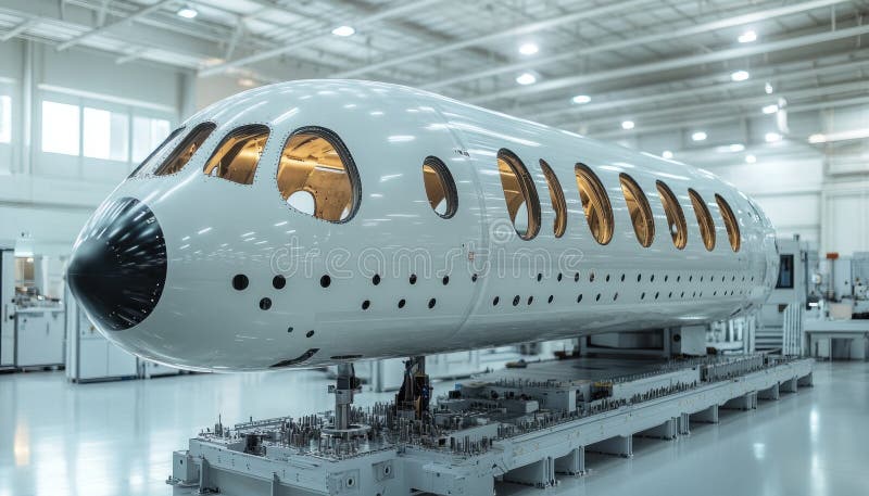 A Large Passenger Jet is Currently in the Process of Being Constructed ...