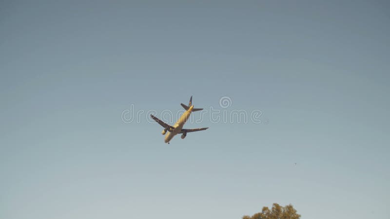 Large Passenger Airplane, Airliner is Taking Off and Flying in the Blue ...