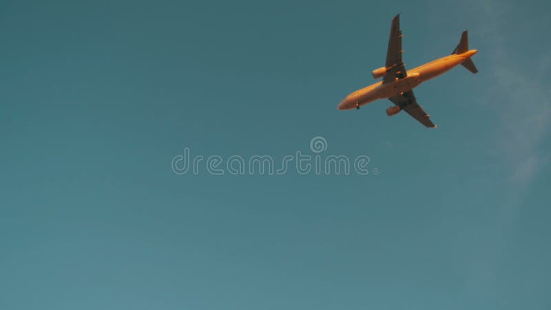 Large Passenger Airplane, Airliner is Taking Off and Flying in the Blue ...