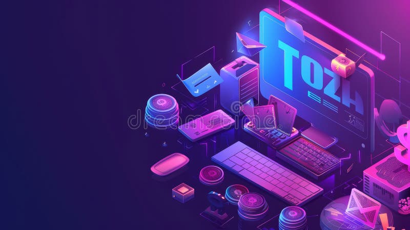 A Large Payment Bill Emerges from a Computer Desktop Screen. a Smart ...