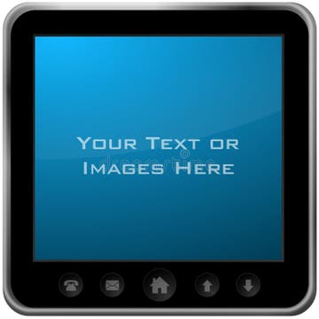 Large PDA screen stock illustration. Illustration of bluish - 8196583
