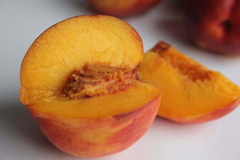 Big Peach Lying on the Windowsill Stock Photo - Image of windowsill ...