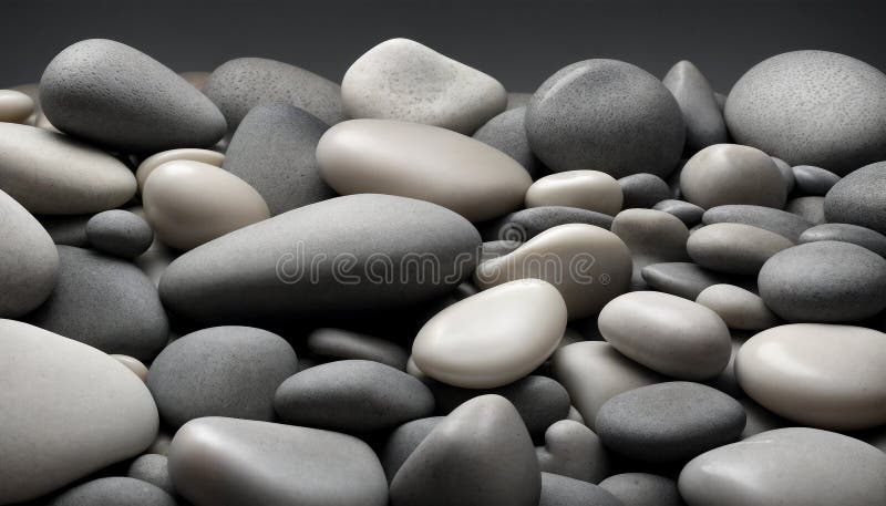 Large Pebbles. Big Smooth Rocks Stock Illustration - Illustration of ...
