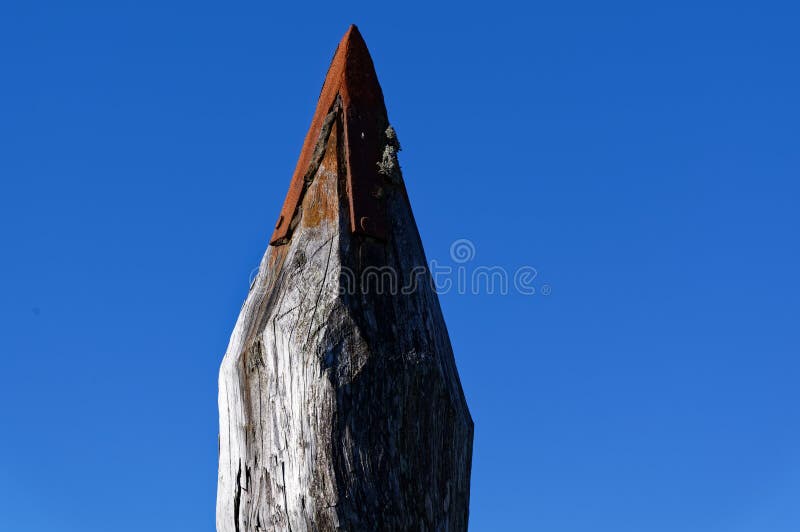 A Large Pencil, or is it a Sharpened Fence Post Stock Image - Image of ...