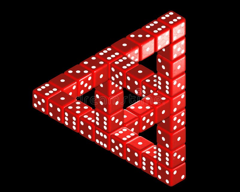 Large Penrose Triangle from Dice Stock Illustration - Illustration of ...