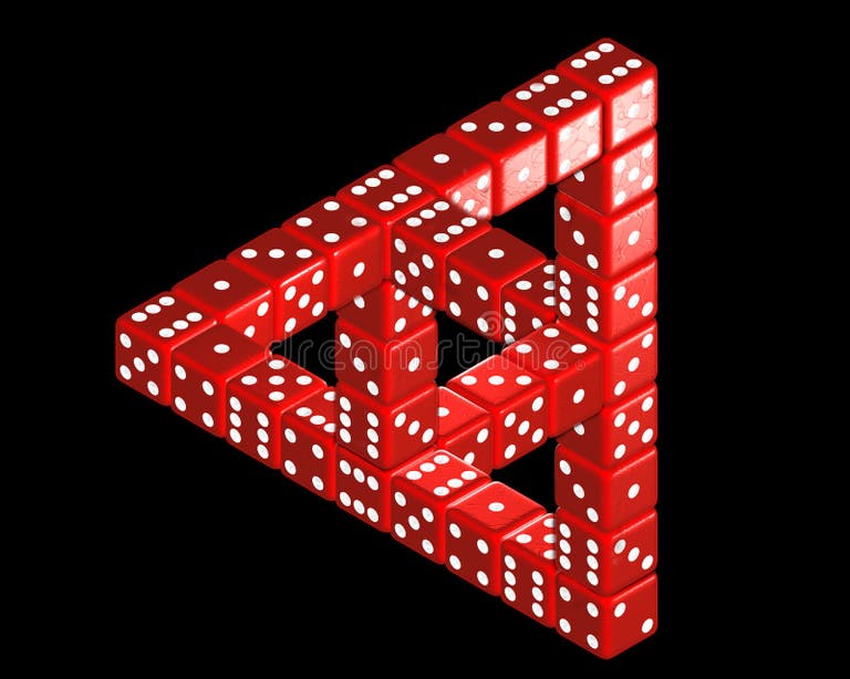 Large Penrose Triangle from Dice Stock Illustration - Illustration of ...