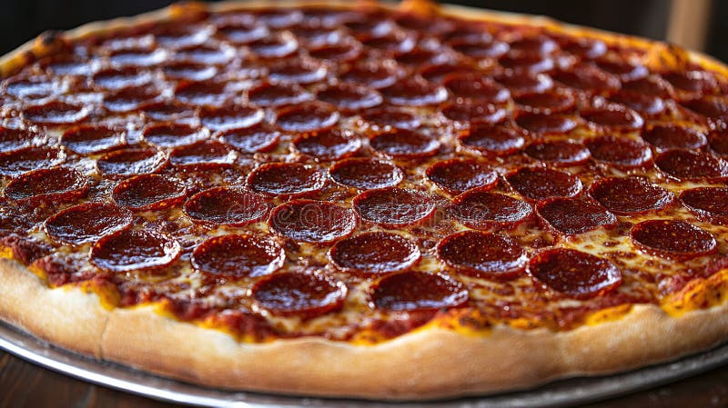 Large Pepperoni Pizza, Generously Topped with Slices of Pepperoni ...