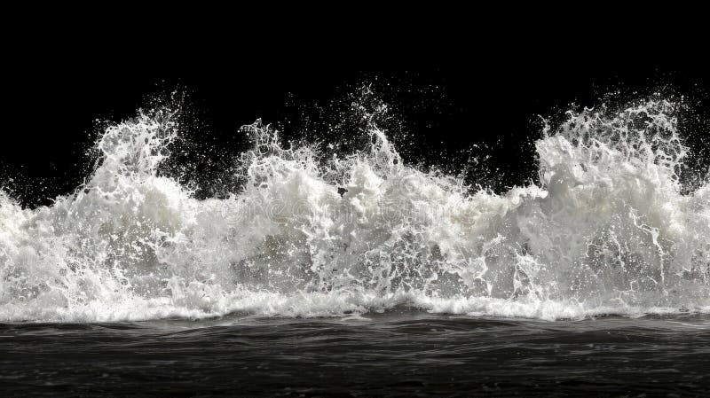 A Large, Perfectly Formed Blue Ocean Wave Breaks in Slow Motion ...