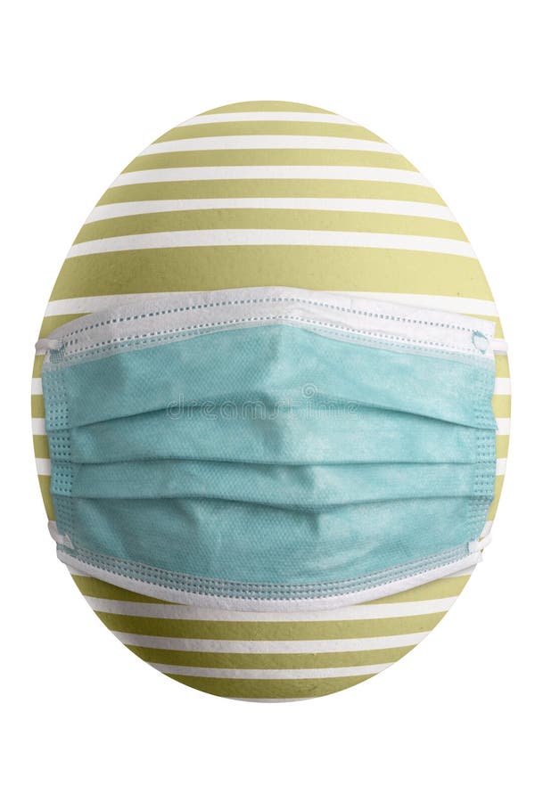 Easter Egg with a Stripes and Mask Stock Photo - Image of object ...