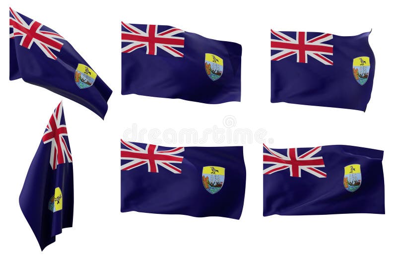 Six Different Positions of the Flag of Saint Helena Stock Illustration - Illustration of mask ...