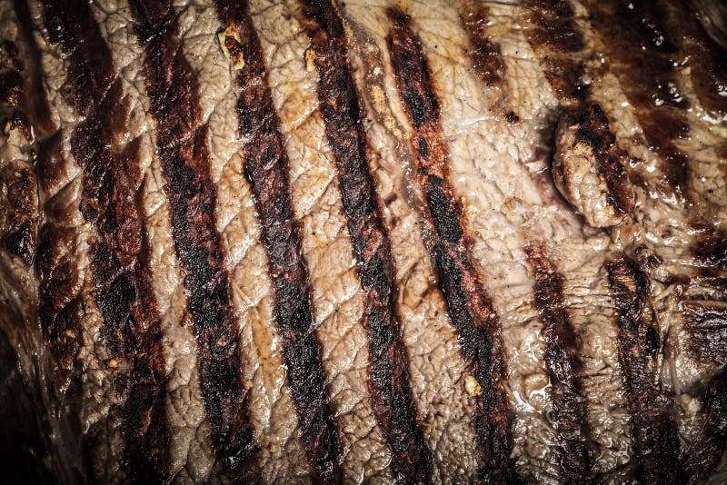 Large Piece of Fresh Beef Meat Prepared on a Grill Pan. Toned Stock ...