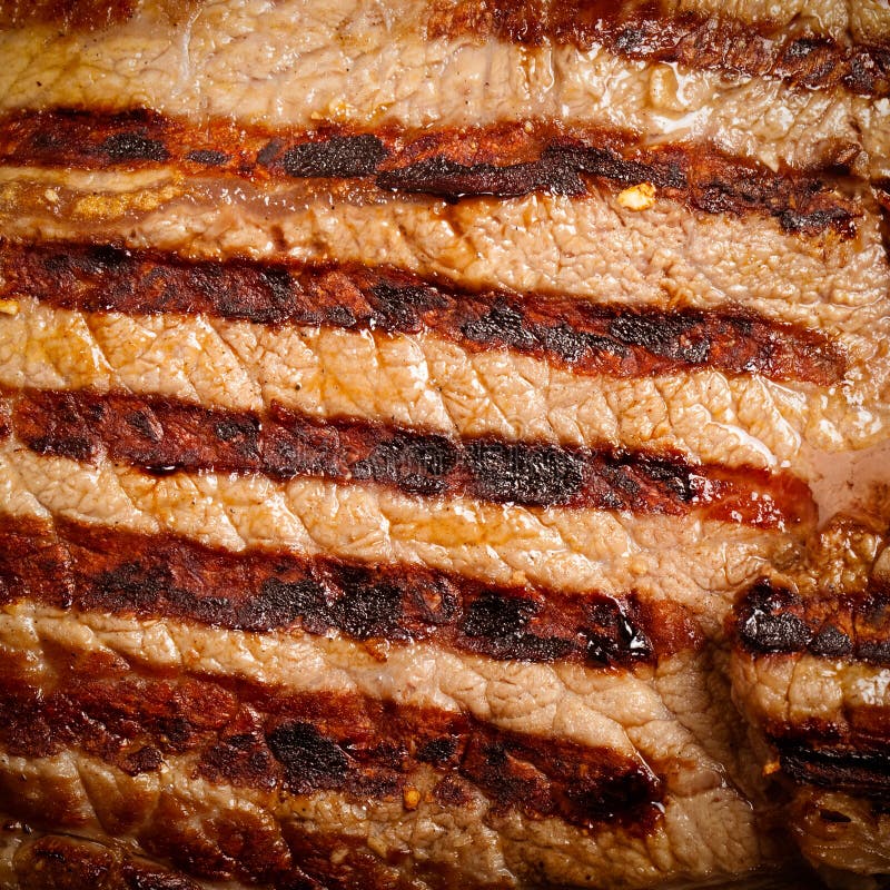 Large Piece of Fresh Beef Meat Prepared on a Grill Pan. Toned Stock ...
