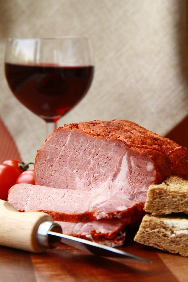 Large Piece of Ham in Pepper Stock Image - Image of board, meal: 19347705