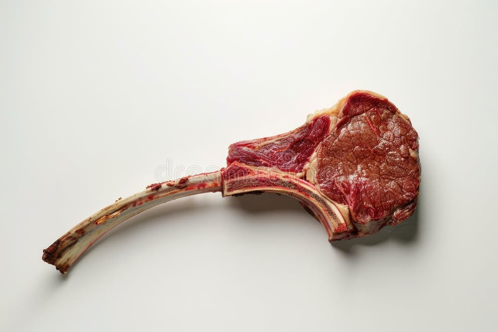 A Large Piece of Meat with a Bone Sticking Out of it Stock Photo ...