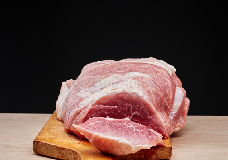 A large piece of pork stock image. Image of slice, meat - 106248261