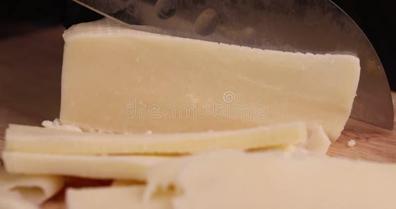 Large Pieces of Cheese for Pizza and Snacks Stock Video - Video of ...