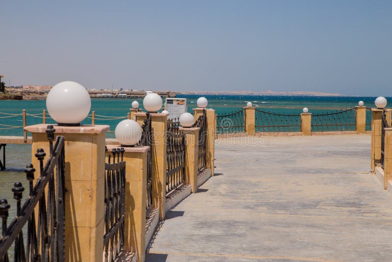 A large pier on the sea stock photo. Image of large - 111728410
